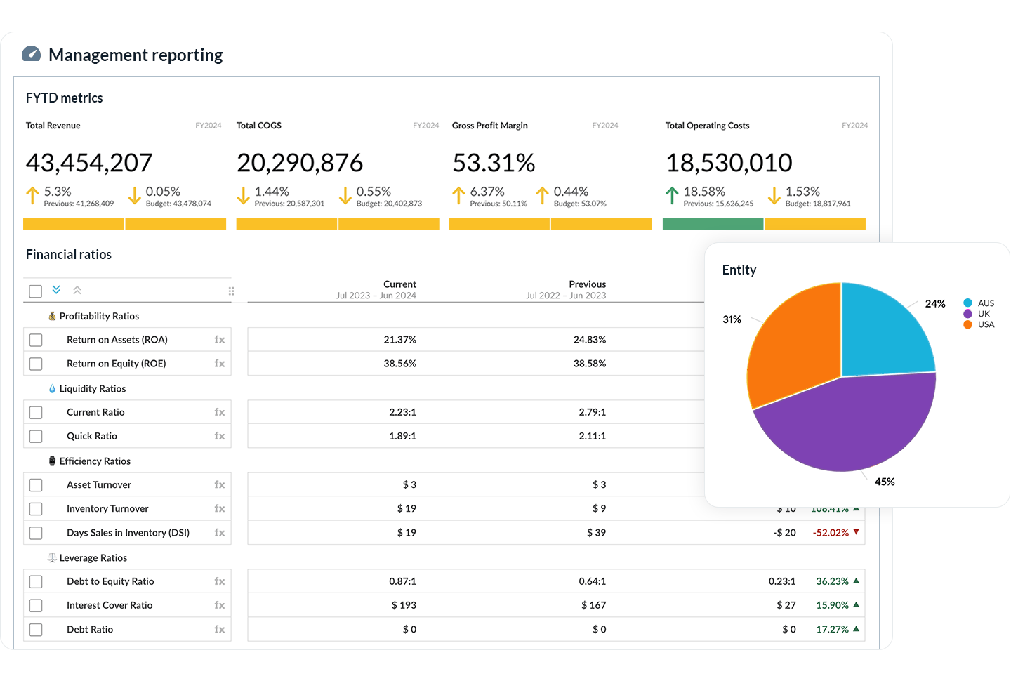 Financial Analytics Software | Financial Statements Reporting Dashboard
